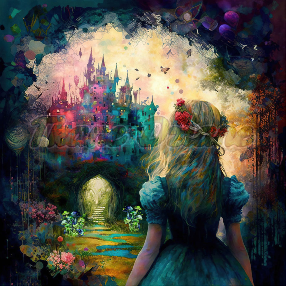 TkaneDziane.pl > PANEL DRUKOWANY ALICJA W KRAINIE CZARÓW ALICJA I ZAMEK ...